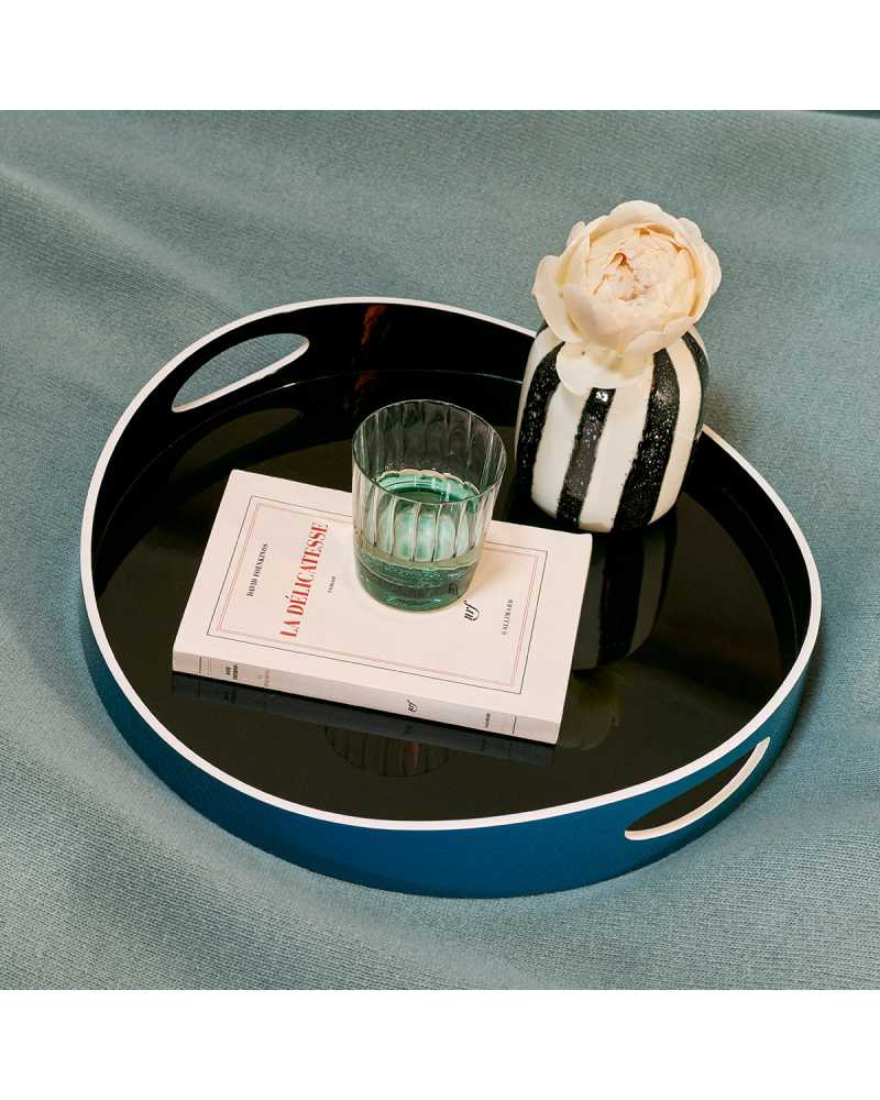 MAISON SARAH LAVOINE Plateau BASILE Bleu Sarah 40cm